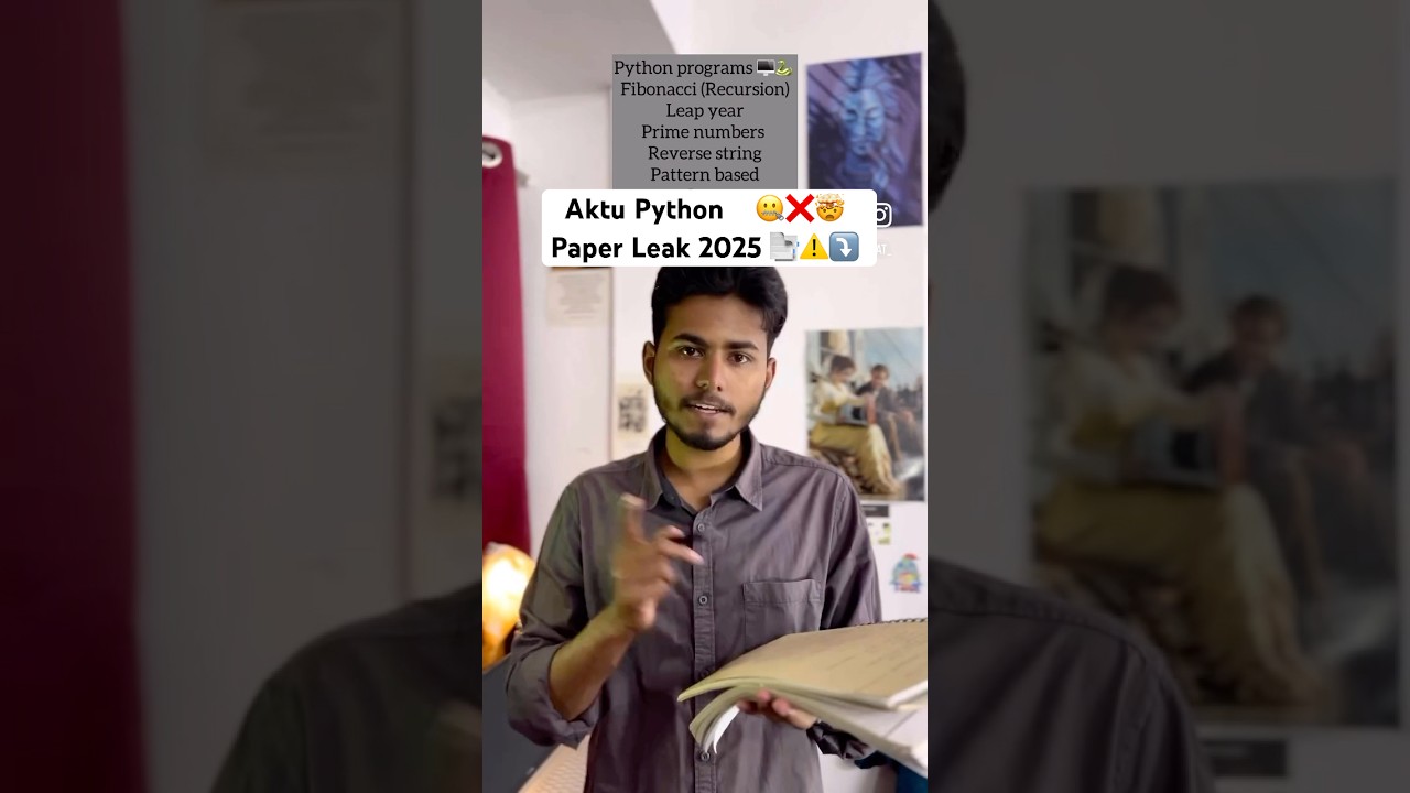Python programming Aktu One Shot 🤯❌ 2025 |  Important Questions | Pyq 📑✅