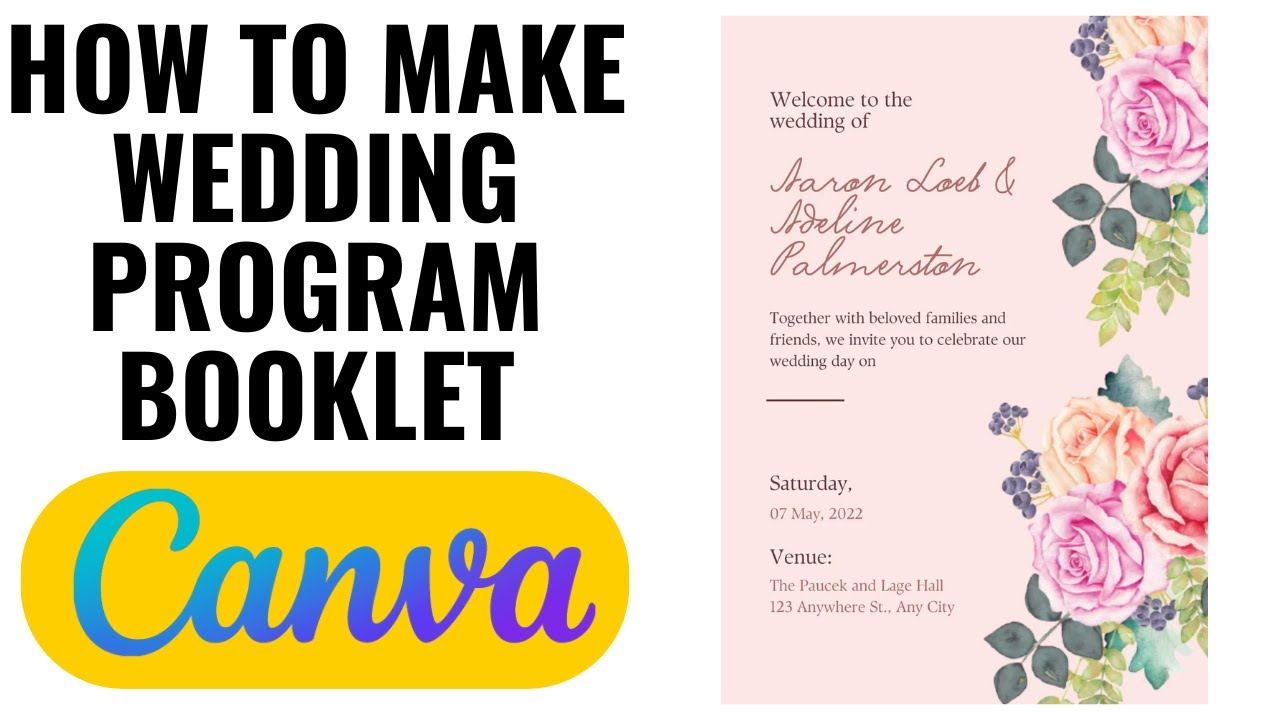 HOW TO MAKE WEDDING PROGRAM BOOKLET IN CANVA 2024