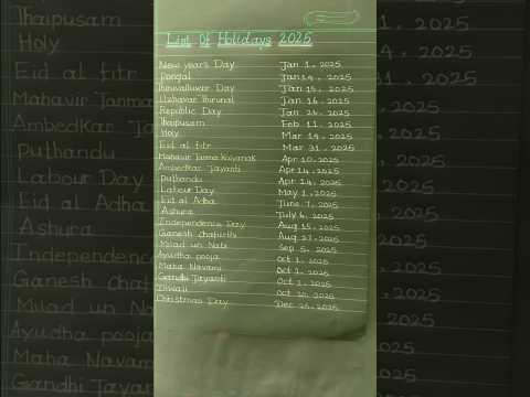 List of holidays 2025| Tamilnadu Holiday list 2025