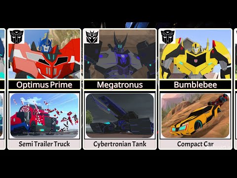 Comparison: Vehicles Of Transformers Robots In Disguise (2015)