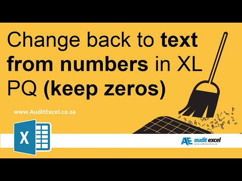 Excel Power Query - force a number or force text for leading zeros