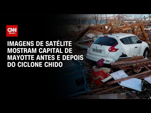 Imagens de satélite mostram capital de Mayotte antes e depois do ...