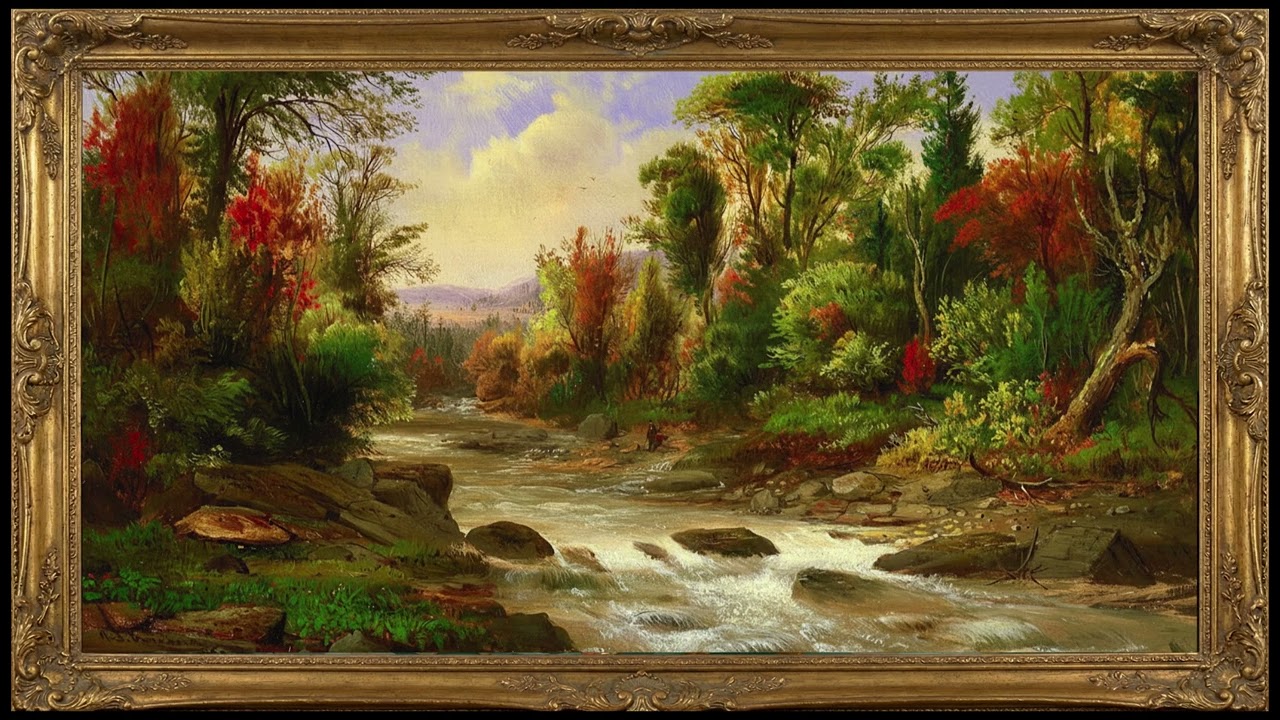 Golden Fall Forest River 🍂 4K Wallpaper for Samsung Frame TV / Ambient Mode