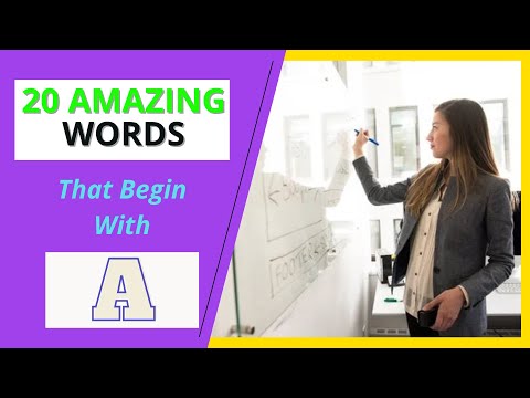 ESL 1 Common Words that begin with A