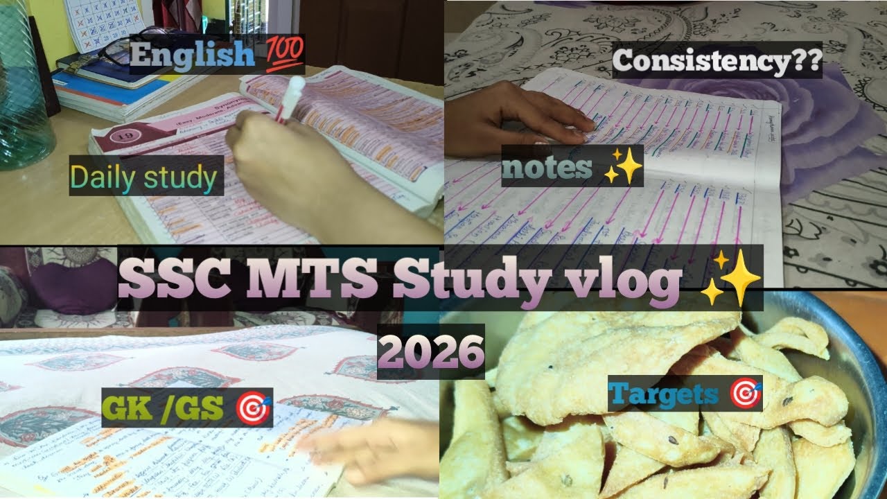 SSC MTS Study vlog ✨| daily Targets 🎯| English 💯| current affairs ✨| #minivlog #shortvideo #ytshorts