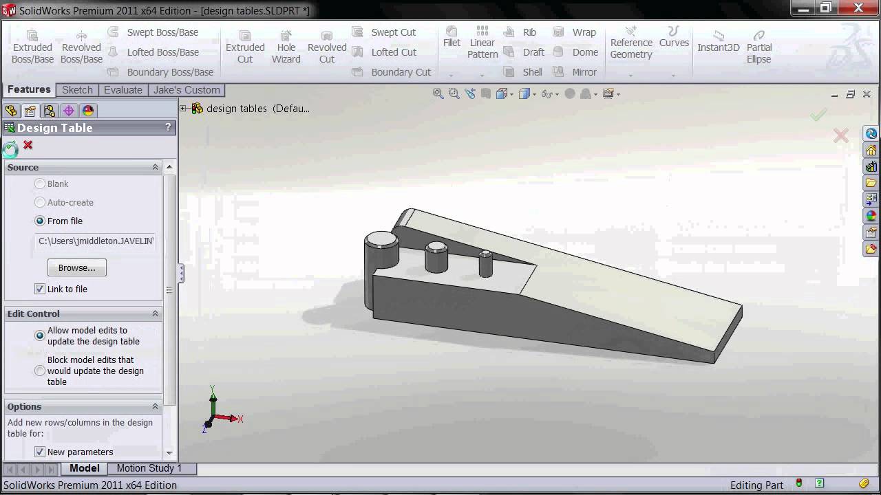 Use Excel for 3D CAD