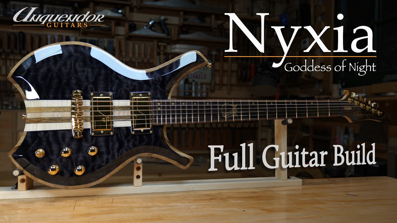Building a Bespoke Neck Through Guitar by hand | Nyxia - Goddess of Night.