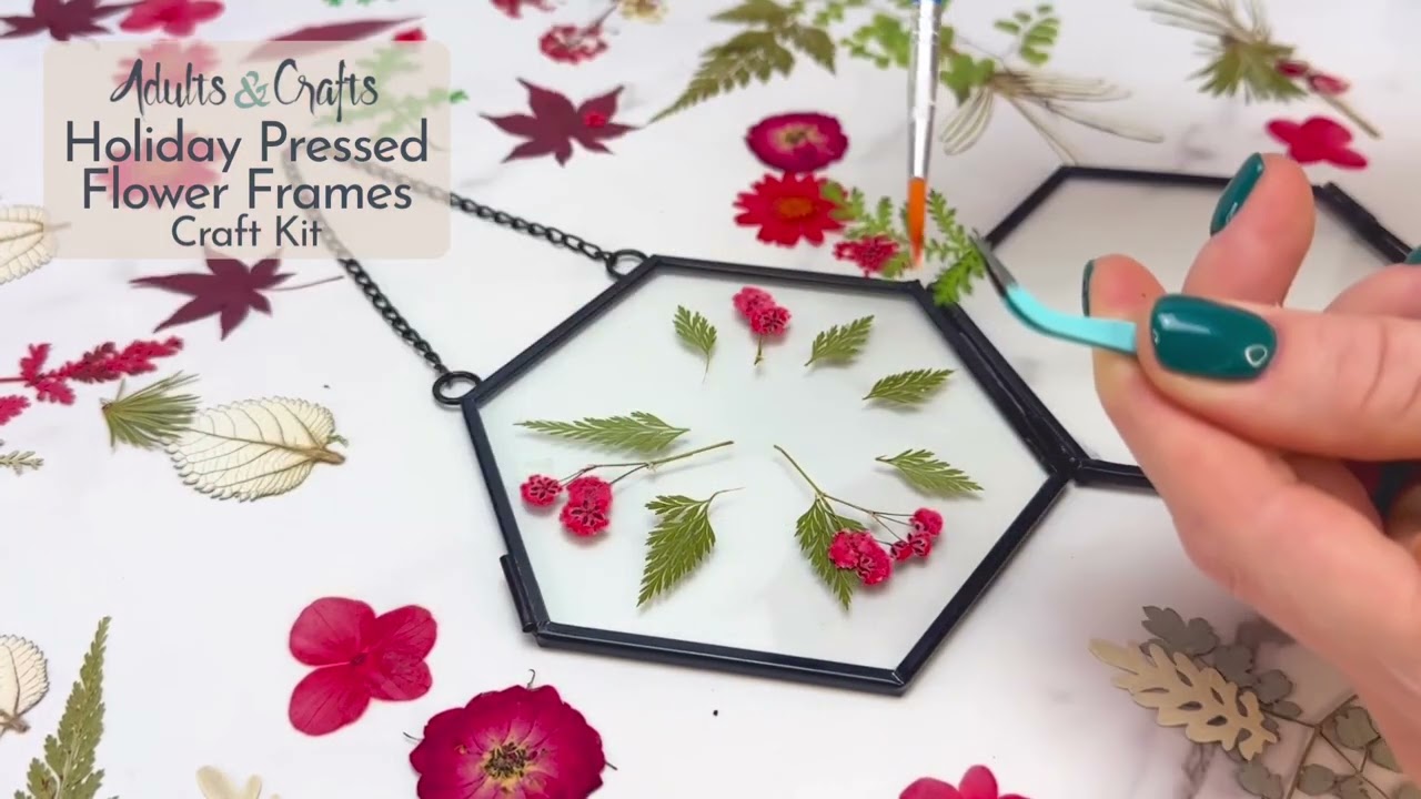 DIY Holiday Pressed Flower Frames Craft Kit