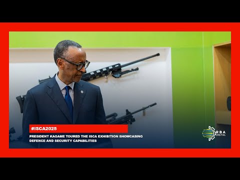 President Kagame toured the ISCA Exhibition showcasing defence and security capabilities