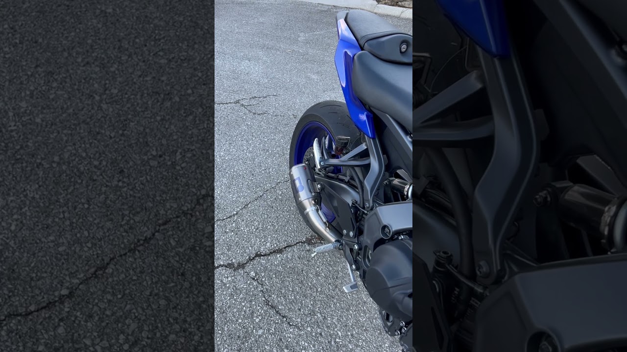 YAMAHA MT09 2024 RACEFIT EXHAUST COLD START #exhaust #custom #racefit #yamaha