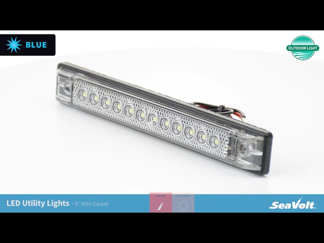 SEAVOLT 6" LED Utility Light, Blue, 2-Pack