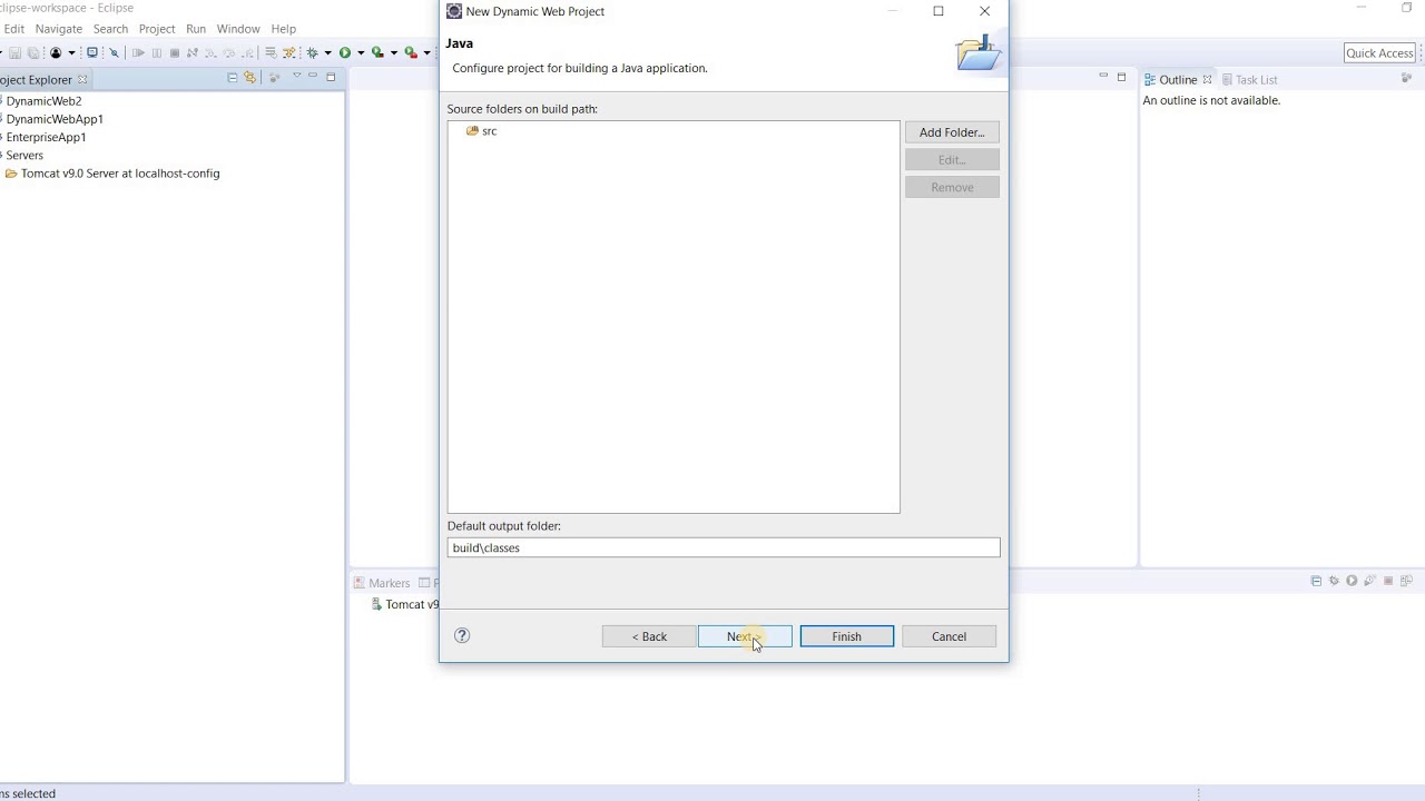 Java Web Development- Create Hello World Dynamic Web Project with Tomcat