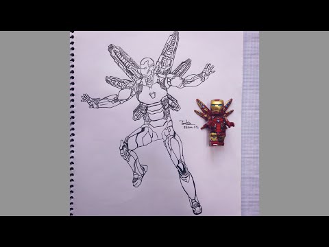 Iron Man Mark 85 Drawing x Lego Iron Man Mark 85 Toy