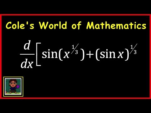 Derivative of sin(x^1/3) + (sinx)^1/3 ❖ Calculus