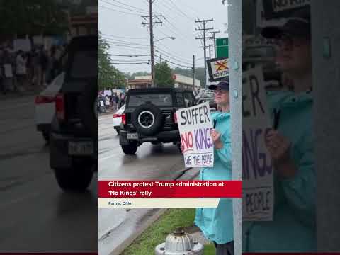 Citizens protest Trump administration at ‘No Kings’ rally in Parma