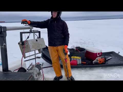 Icefishing in Finland 2 (nets). Talvikalastus koneella 2024