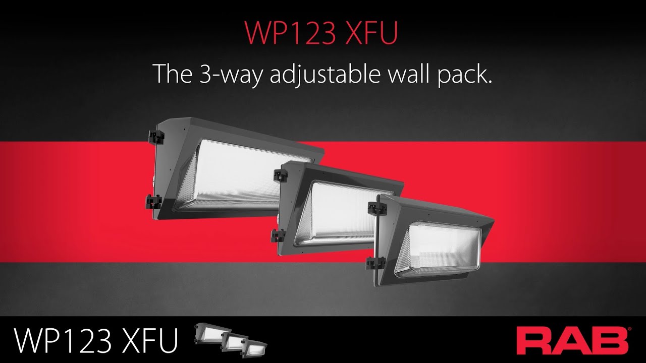RAB Reels—WP123 XFU 3-Way Field-Adjustable Wall Packs