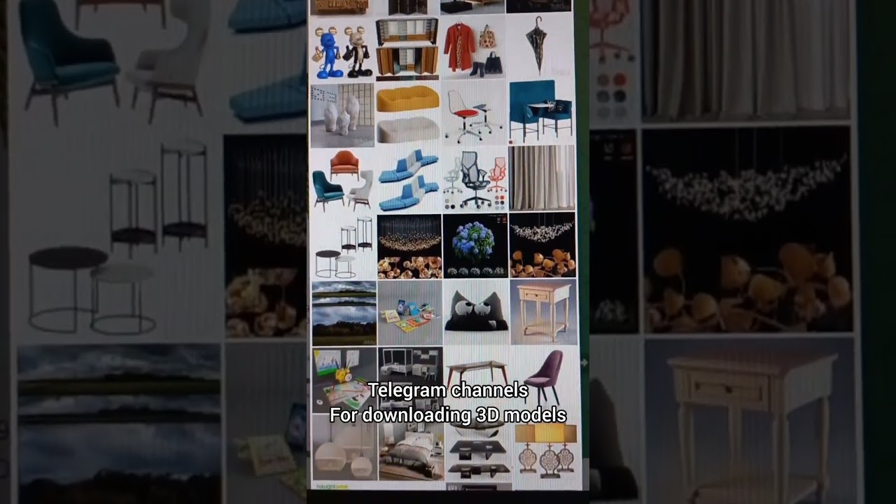 Telegram channels for downloading 3D models #interiordesign #maxstudio