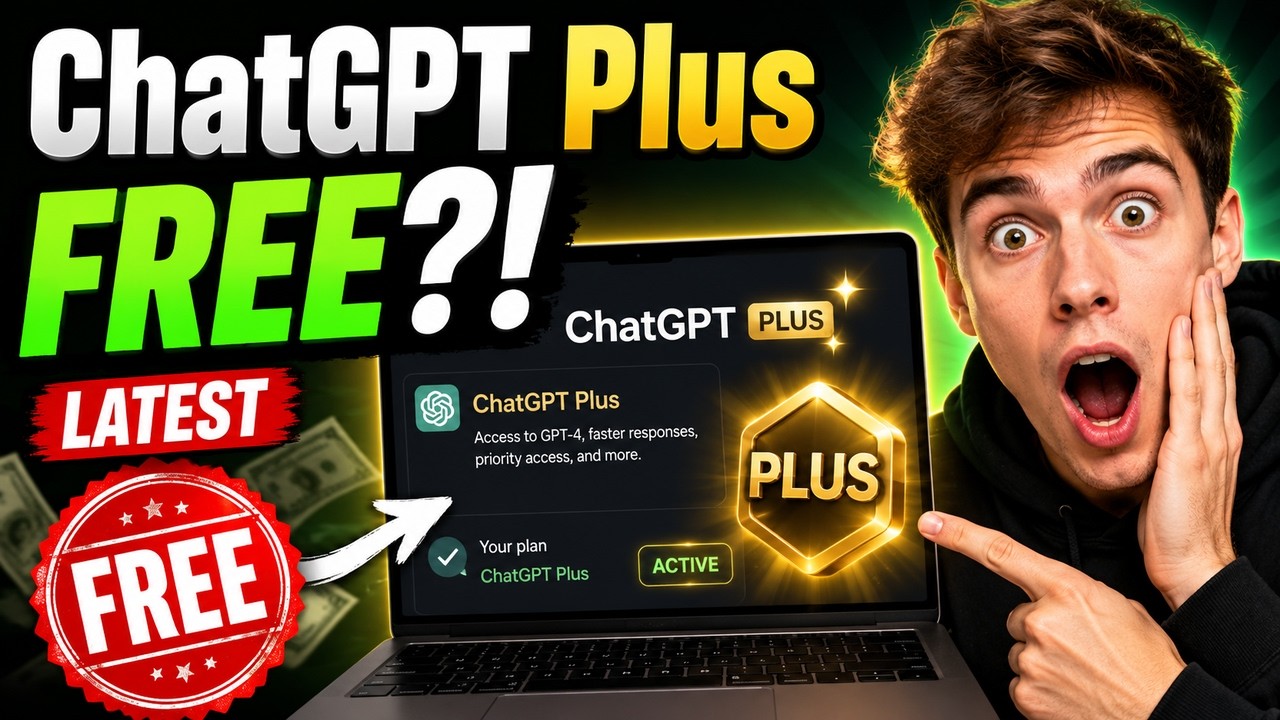 How to get ChatGPT Plus COMPLETELY for FREE! (LATEST)