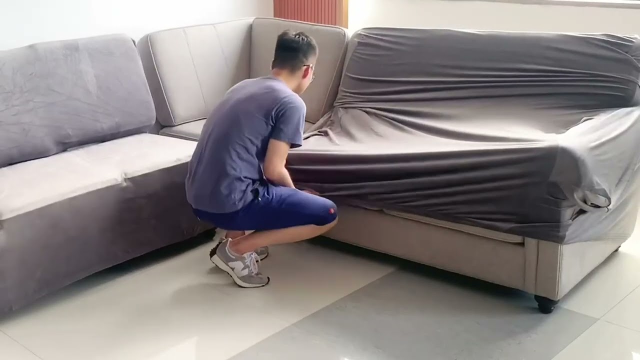 L Shaped Couch Covers Sectional Sofa Corner Sofa Cover install#sofa #homedecor