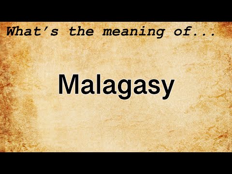 Malagasy Meaning | Definition of Malagasy