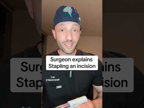 Some surgeons prefer to close an incision with staples! #surgeon #surgery #medical #medtok
