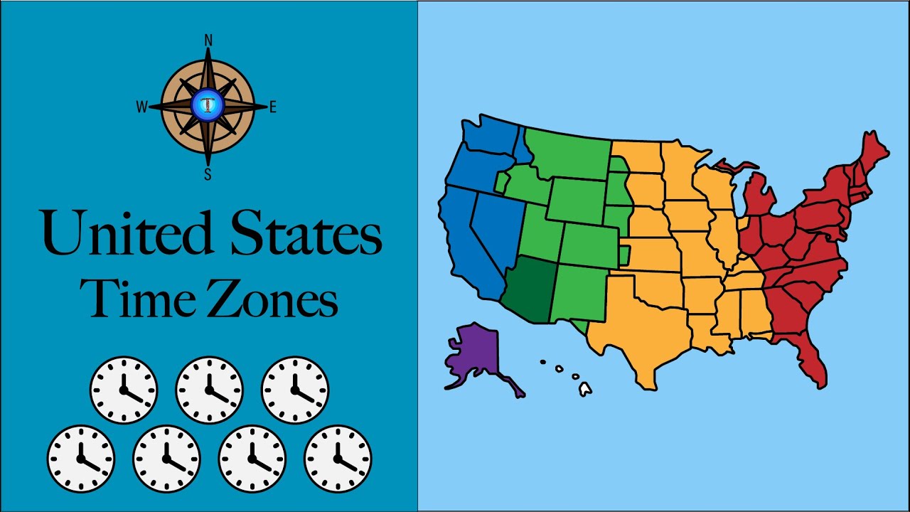 US Time Zones Mapped 🕰🇺🇸