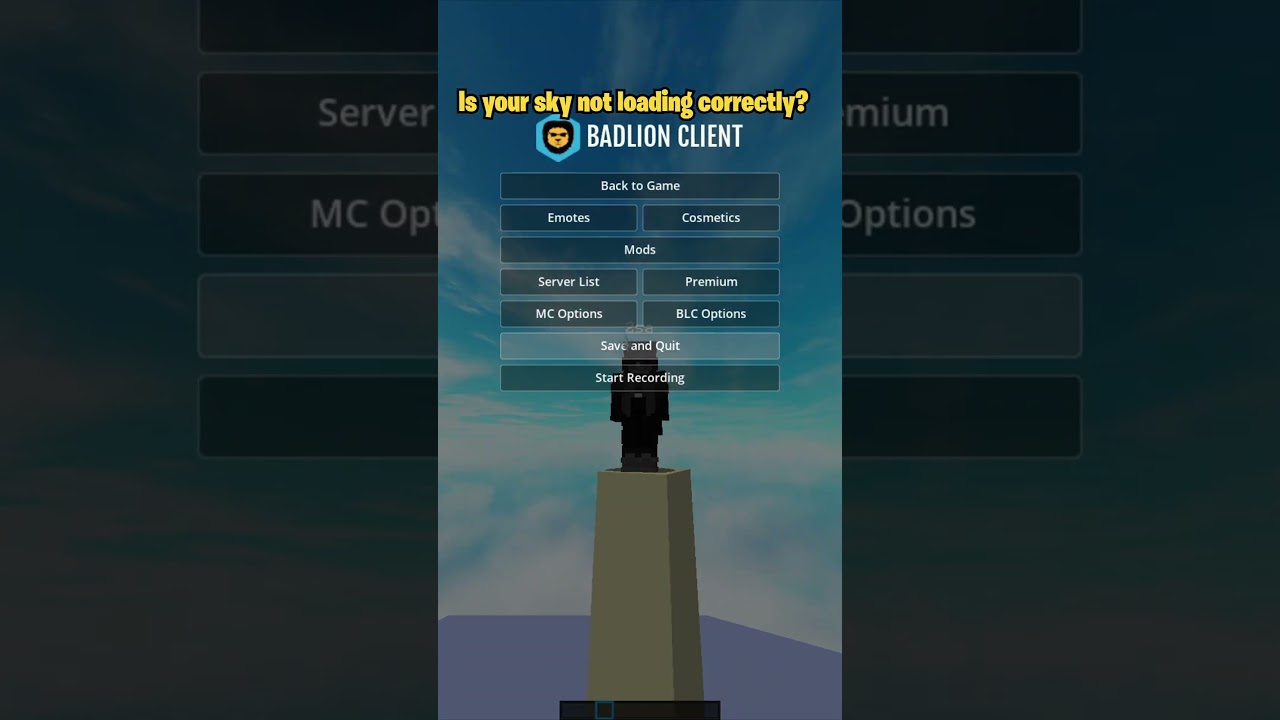 Minecraft Sky not loading correctly?