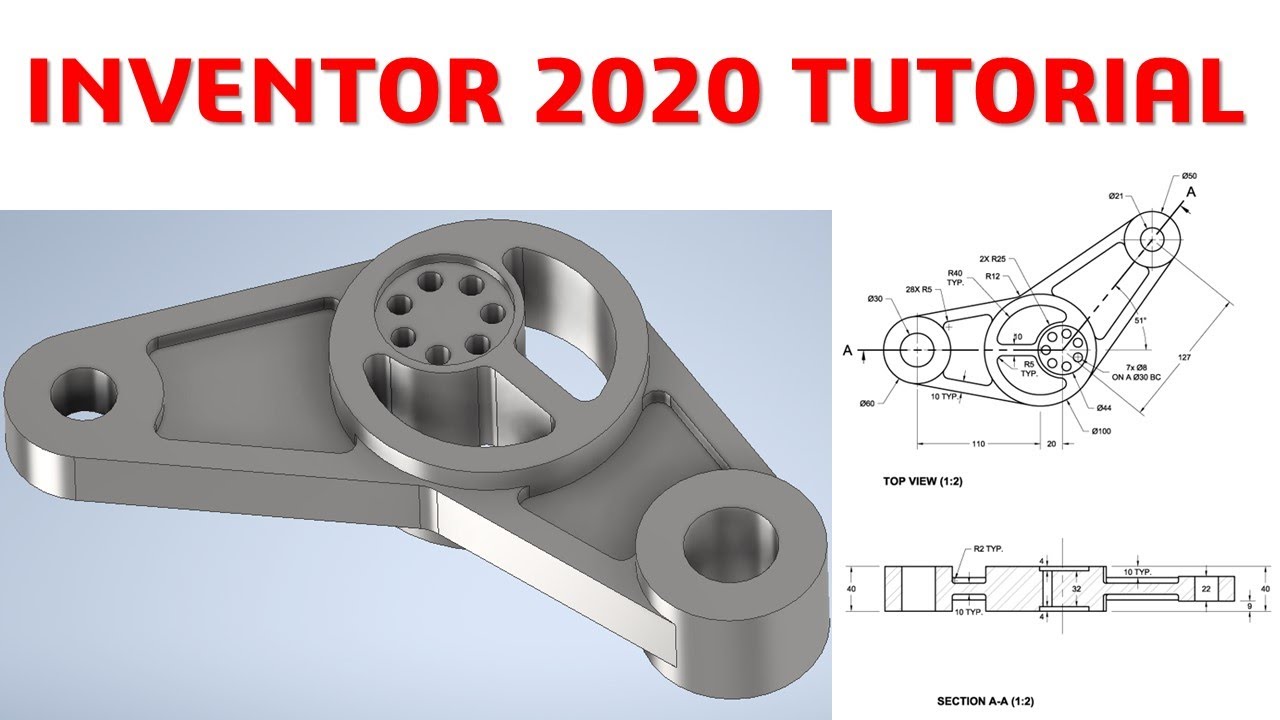 Inventor 2020 Tutorial #169 | 3D Model Basic Beginners | CAD.CAM TUTORIAL