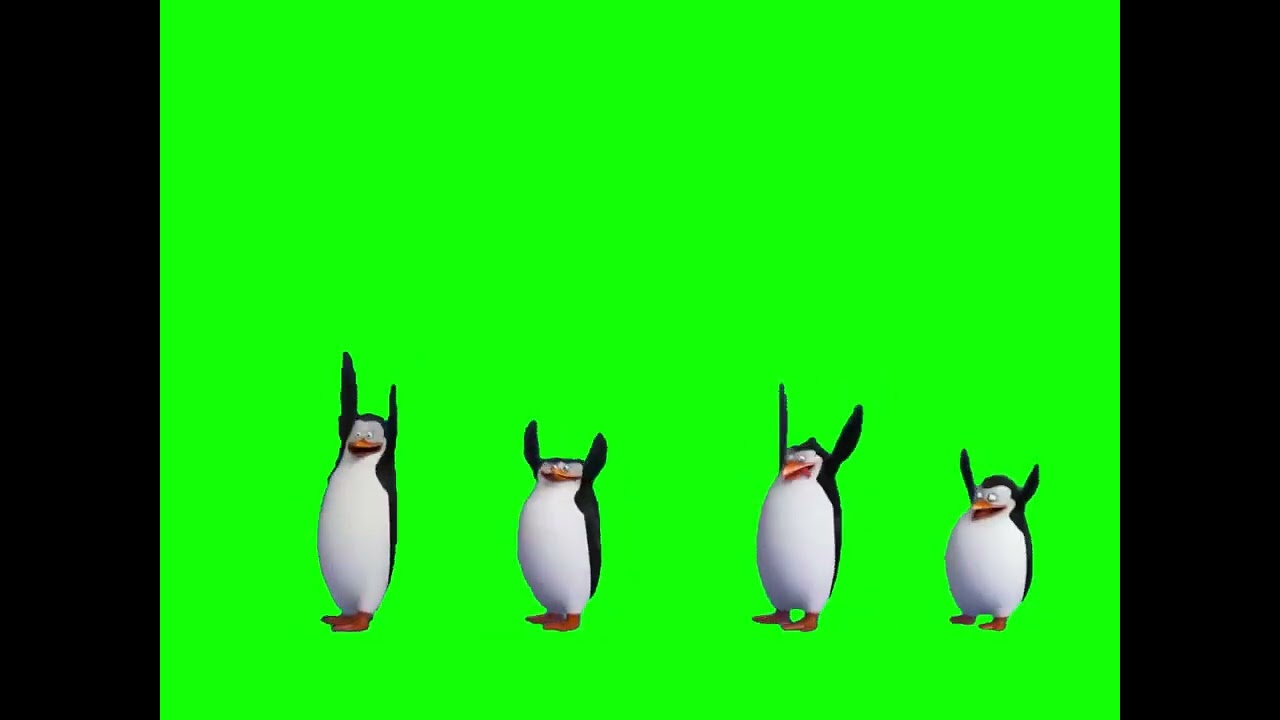 Greenscreen Dancing Penguins of Madagascar 720p