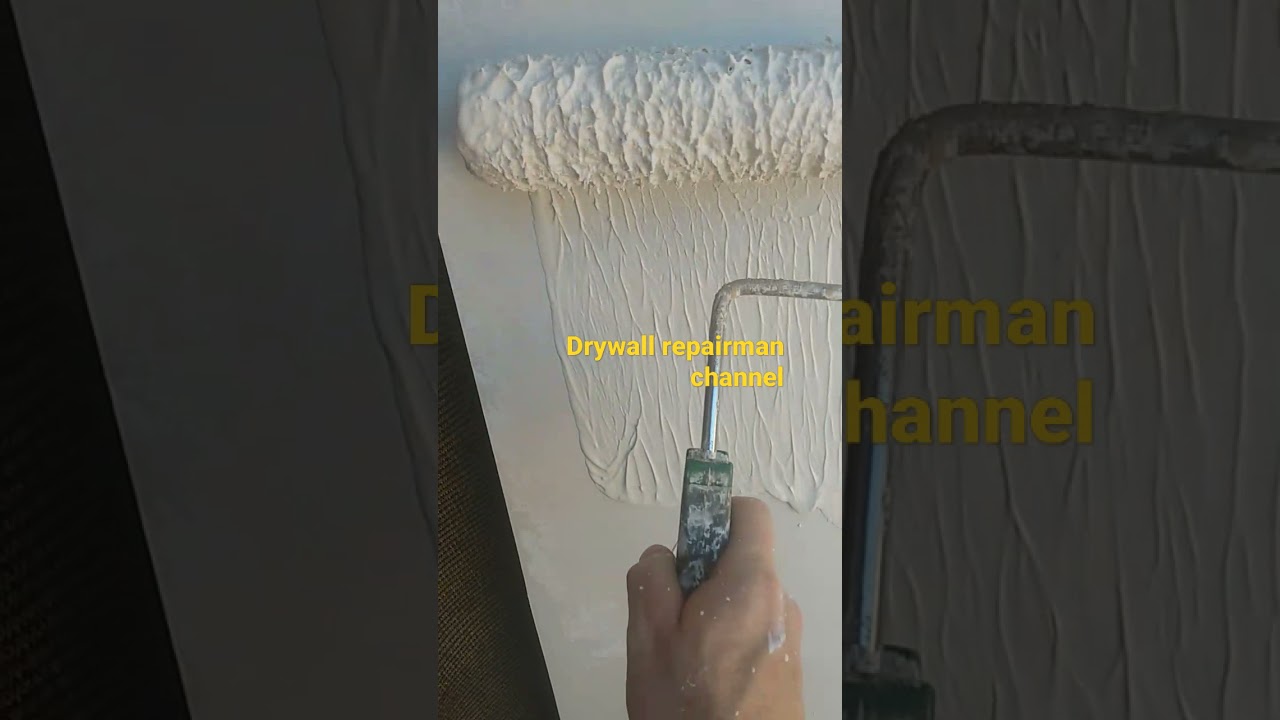 How to texture drywall - Paint roller texture - DIY stipple drywall texture drywall repairman