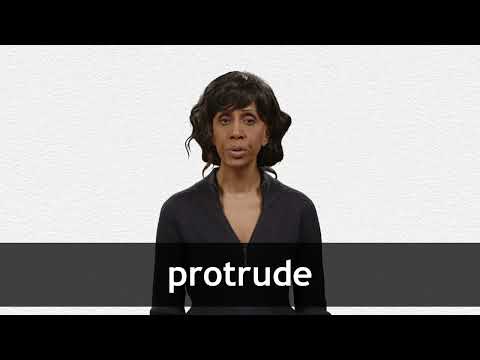 PROTRUDE - अर्थ, पर्यायवाची शब्द और अनुवाद सीखें | कोलिन्स इंग्लिश डिक्शनरी संसाधन