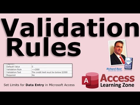 Microsoft Access Validation Rules, Set Limits for Data Entry