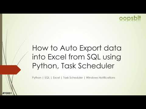Auto Export Data into Excel from SQL | Automatic Run Python Script | Data Automation