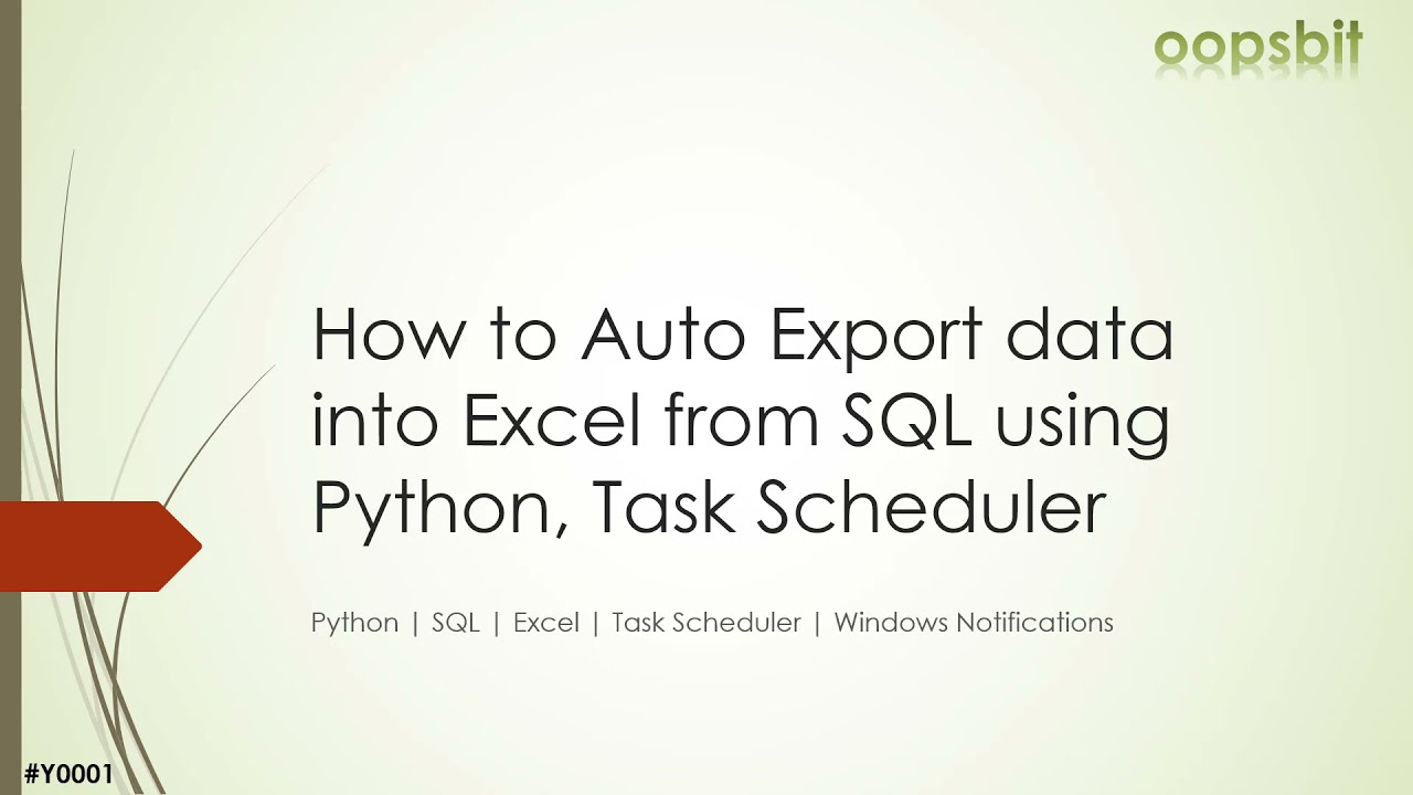 Auto Export Data into Excel from SQL | Automatic Run Python Script | Data Automation
