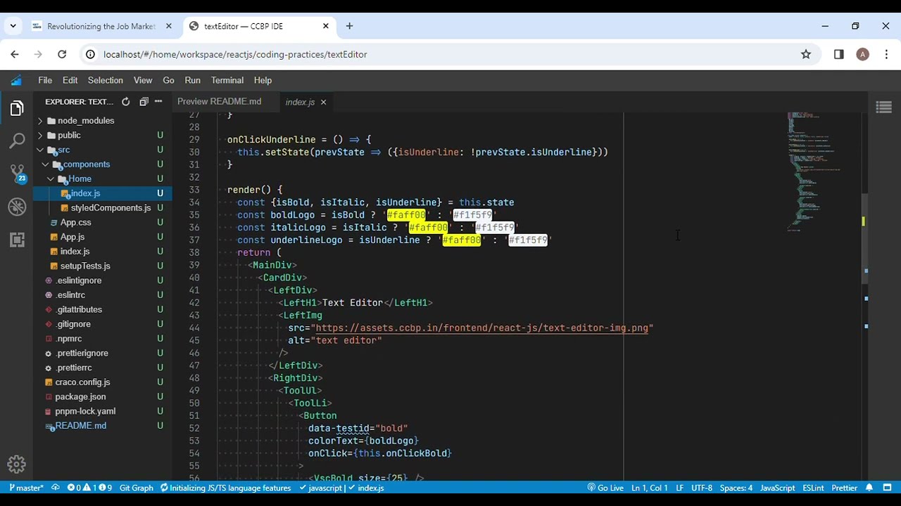 textEditor — Code 1 #html #css #javascript #react #anilcoding #anilkumar #viral #youtube