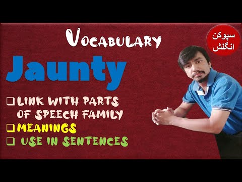 Jaunty & use in sentences - Improve Vocabulary - Words Meaning in Urdu/Hindi