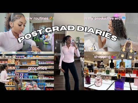 starting my productive era | cleaning, grocery shopping, hygiene shopping | POST GRAD DIARIES