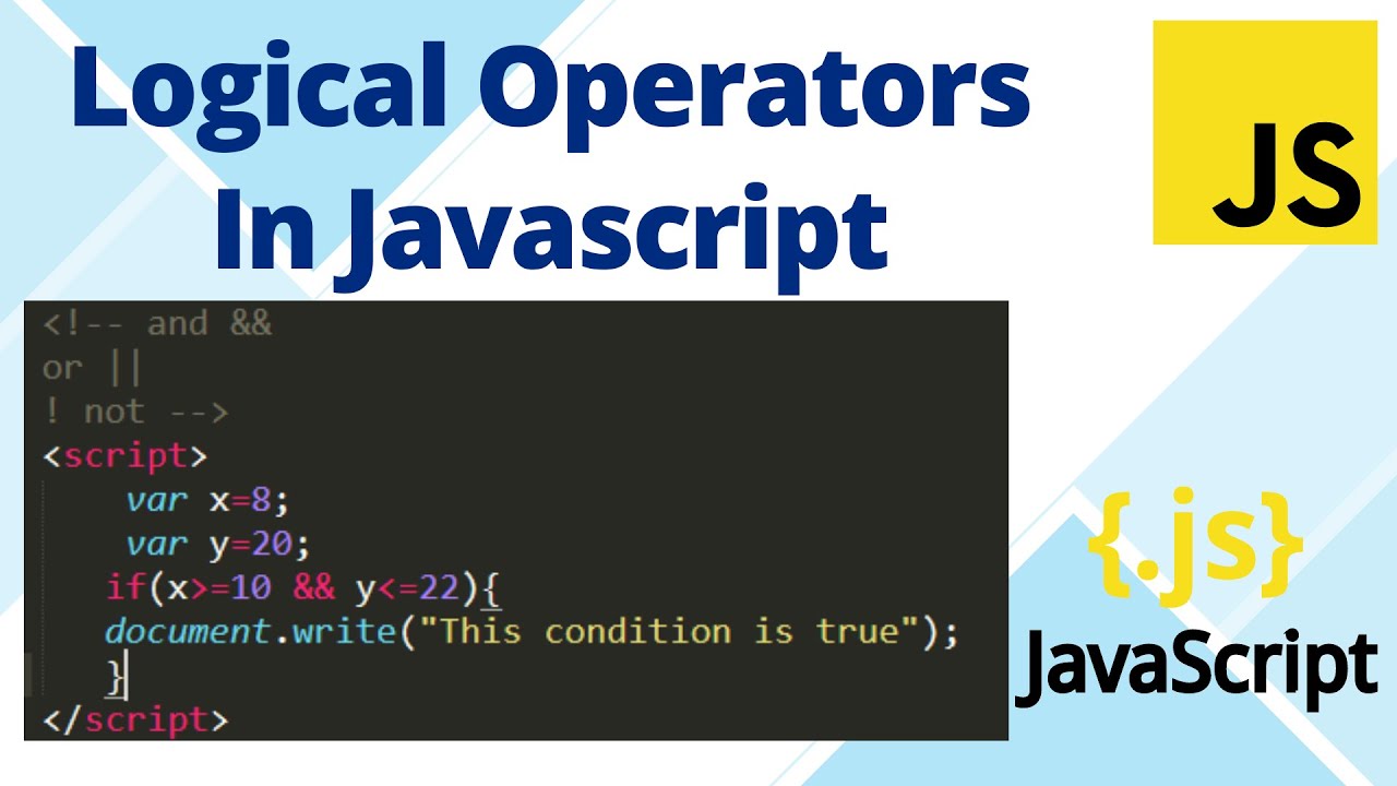 Logical operators in javascript in hindi || Javascript tutorial for beginners - 10