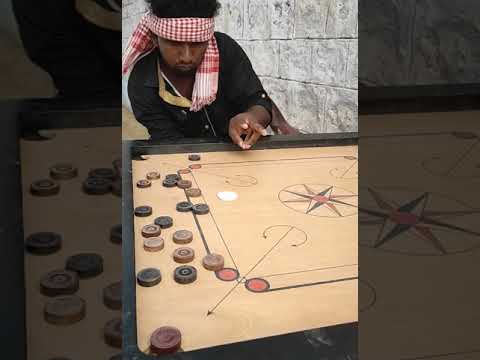 Carrom flying shot Indian Style 😎