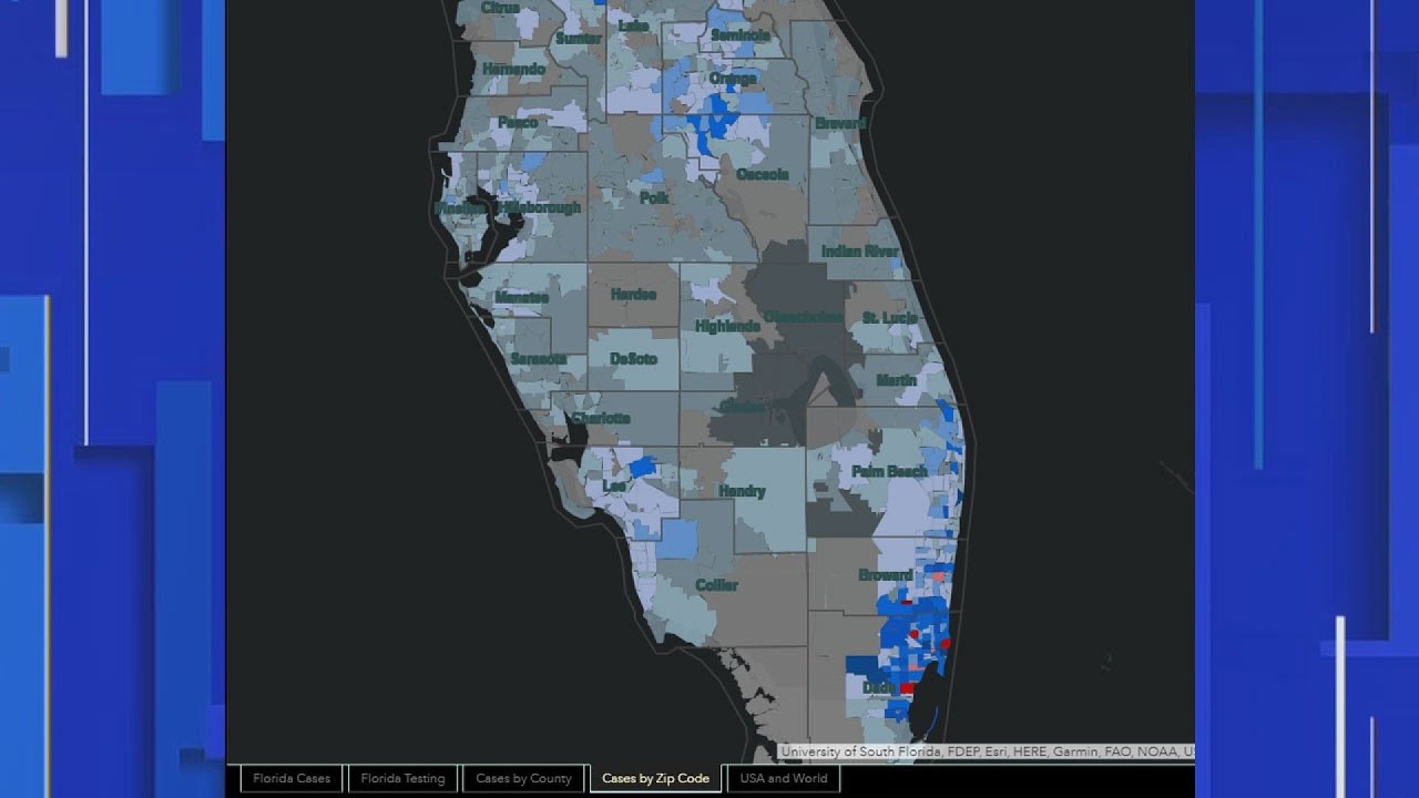 Interactive map shows coronavirus cases by zip code in Florida