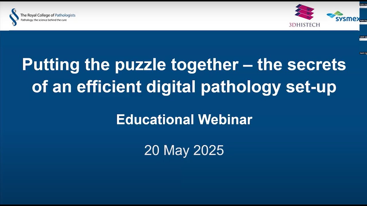 Putting the puzzle together - Joint educational webinar with 3DHISTECH and Sysmex UK