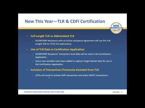 CDFI/NACA/RRP/ERP TLR Question and Answer Session - June 2024