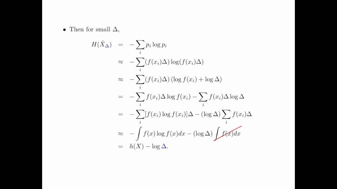 Chapter 10 Differential Entropy - Section 10.2 Definition