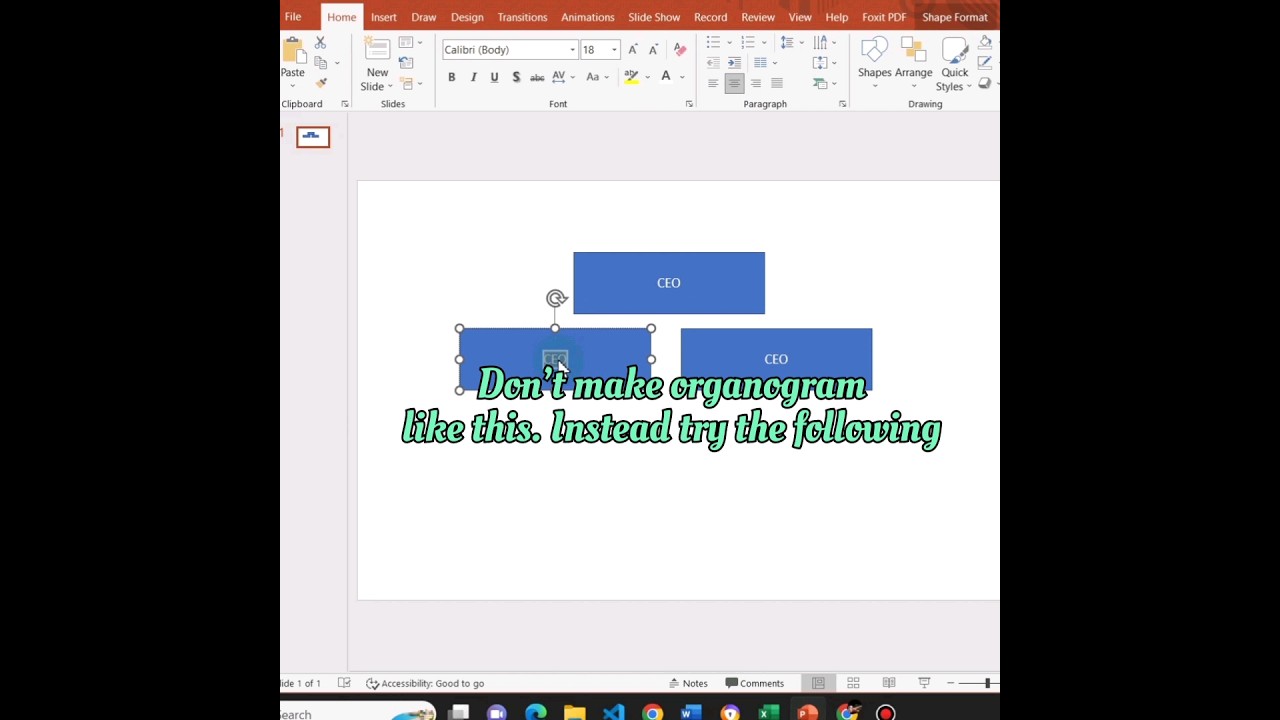 Easy organogram making|PPT tips & tutorial| #powerpoint #pptdesign #viral #viralshorts #designhacks