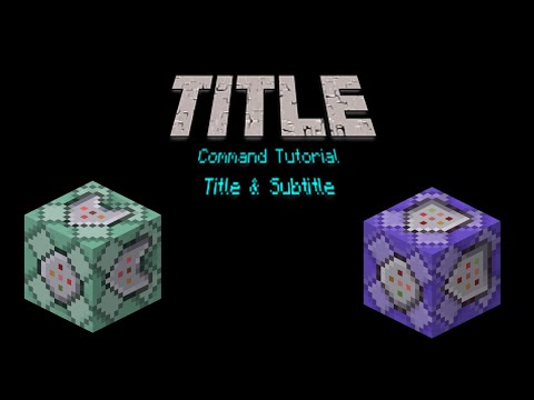 Title Command Tutorial 1.16+ (Title & Subtitle)