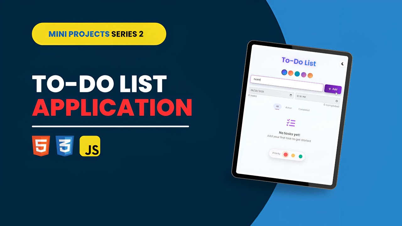 🔥 Build a TO-DO List App with HTML, CSS & JavaScript | Perfect Beginner Project 2025