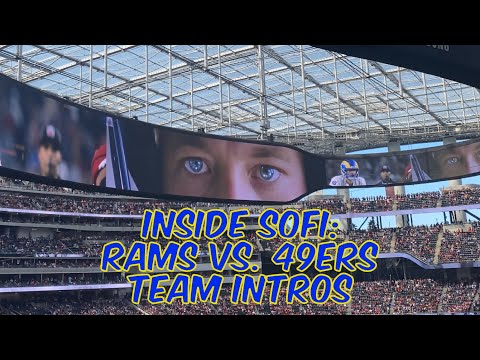Inside SoFi in 4K: Rams vs. 49ers Team Intros and National Anthem on 10/30/2022 #larams #49ers #nfl