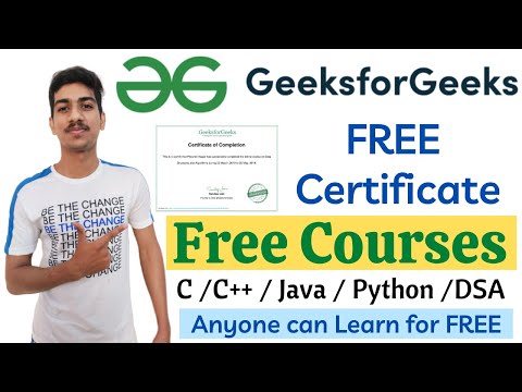 GeeksforGeeks Free Course with Certificate| Web Development Java C++ C Pythons Gfg