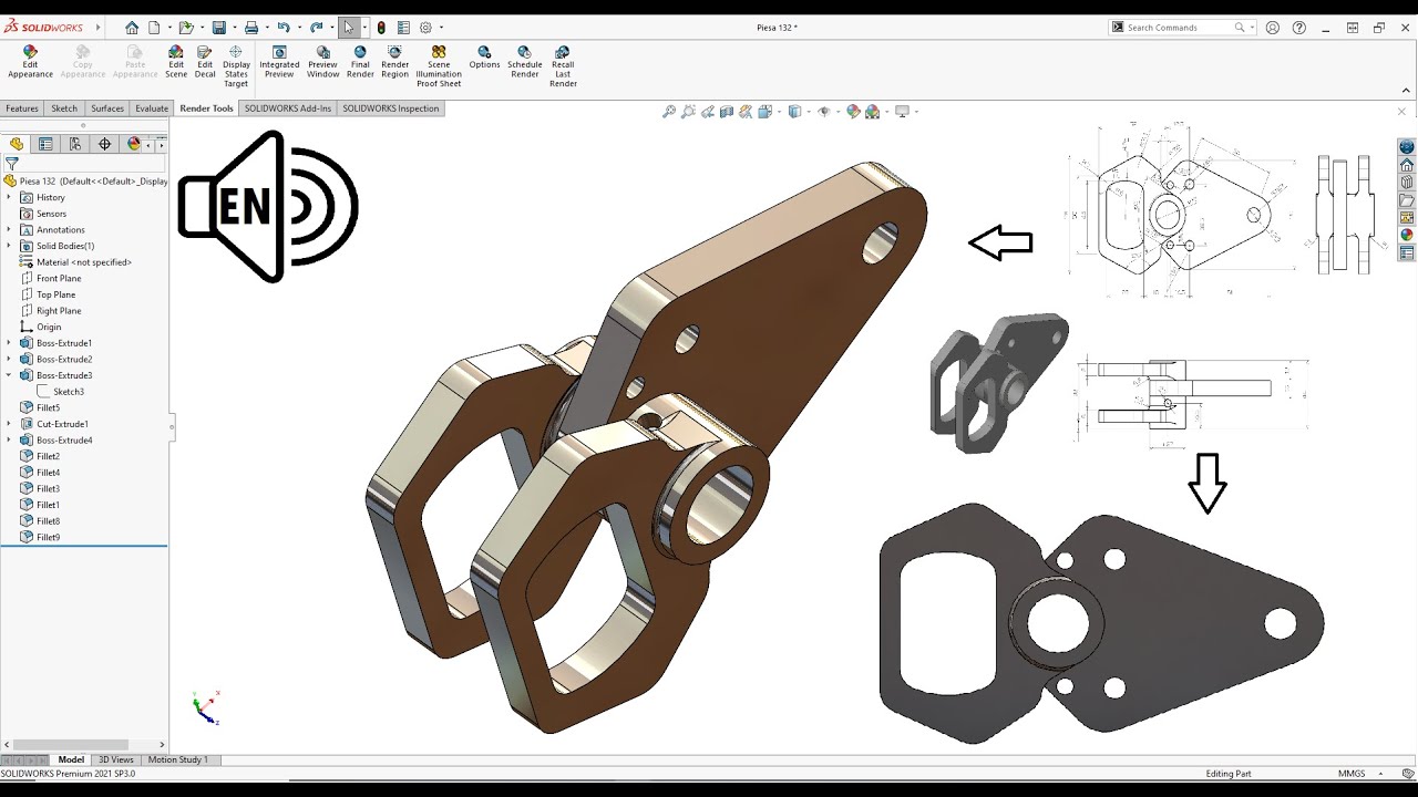 SolidWorks Tutorial 2021! Exercise 132! Offset command step by step! Learn from Home! :D